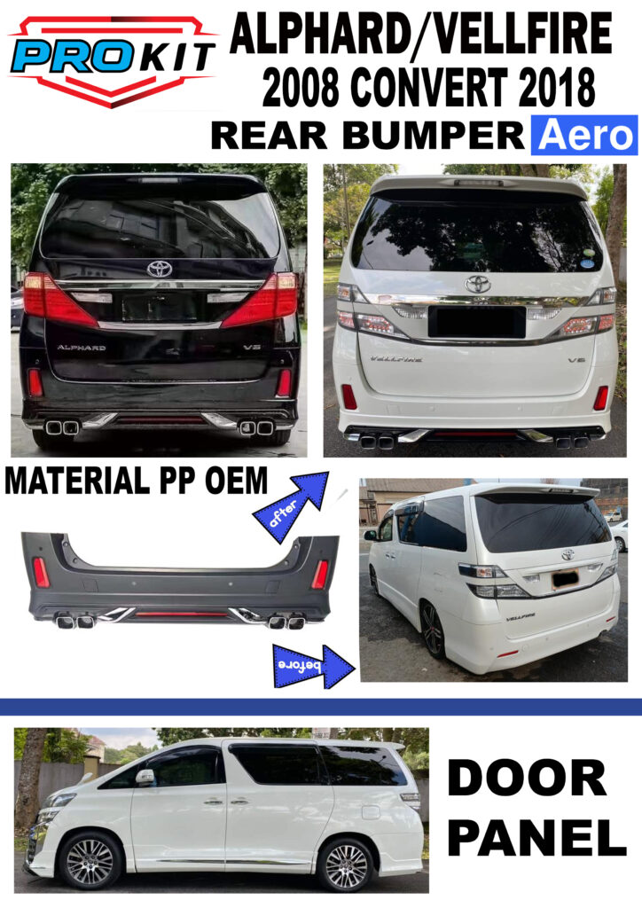 Toyota Alphard 2008-2018 Rear Bumper - ProKit Accessories Sdn Bhd