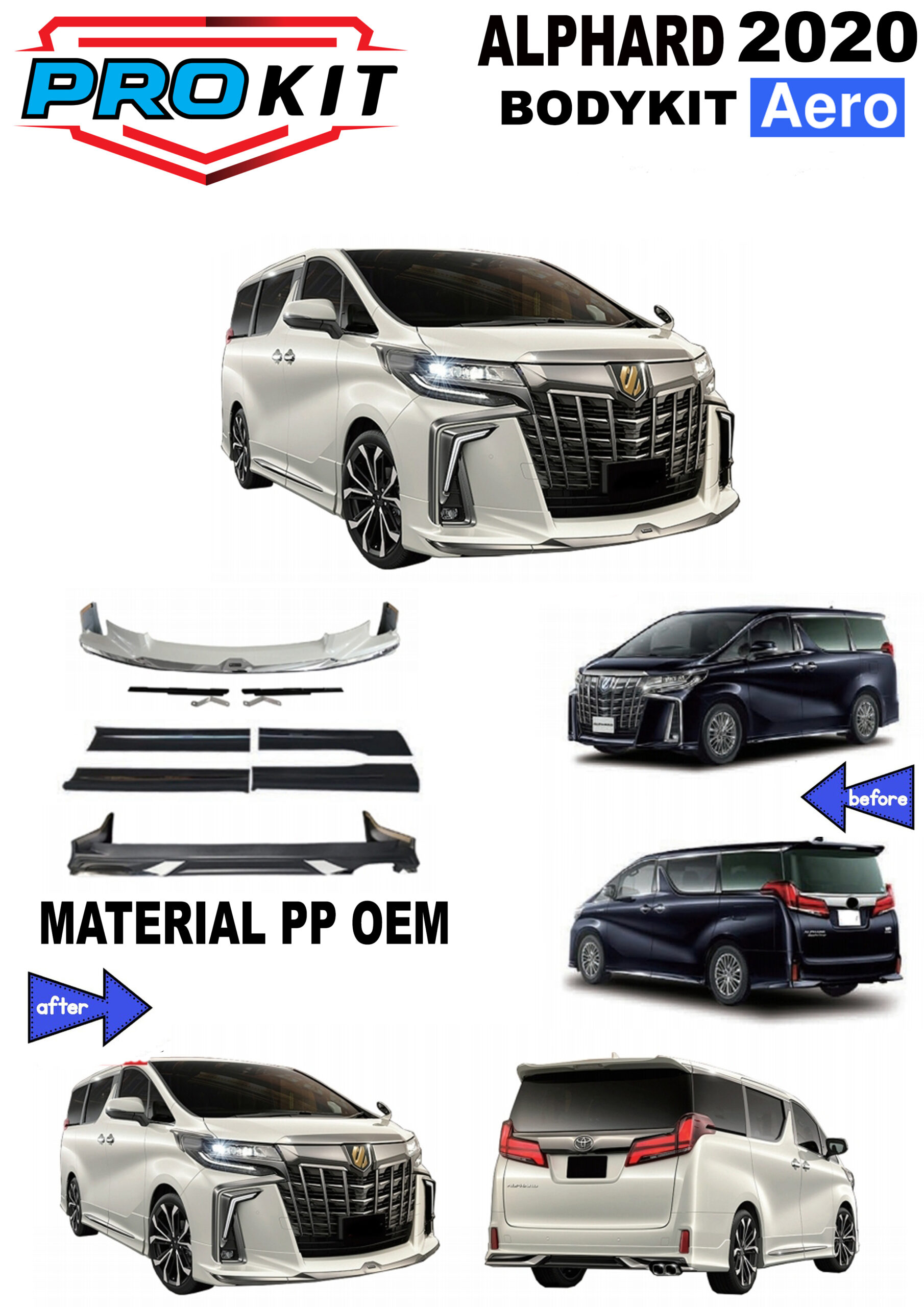 Toyota Alphard 2020 Body kit - ProKit Accessories Sdn Bhd