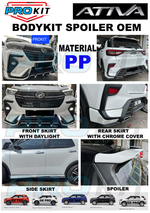 Perodua Ativa OEM Bodykit And Spoiler - ProKit Accessories Sdn Bhd